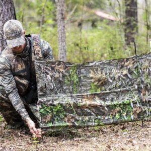 The Grind Knee Blind, Collapsible Quick Setup and Take-Down Run-and-Gun Turkey Blind, Mossy Oak Bottomland Camo