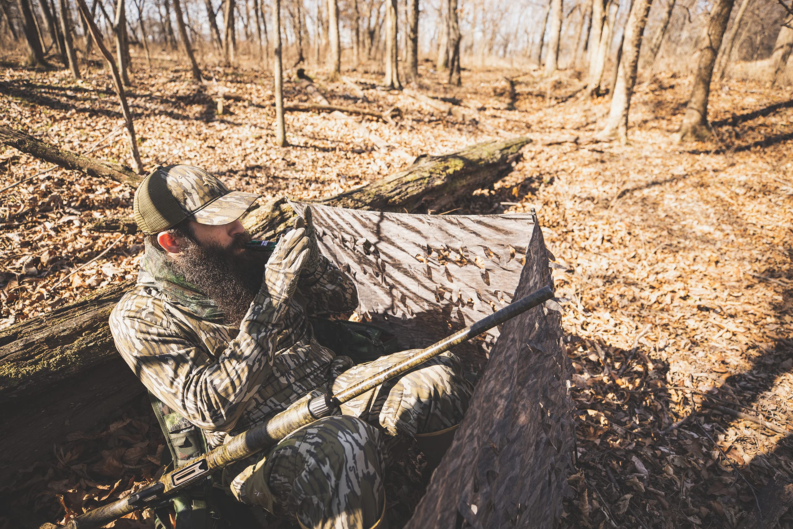 The Grind Knee Blind, Collapsible Quick Setup and Take-Down Run-and-Gun Turkey Blind, Mossy Oak Bottomland Camo