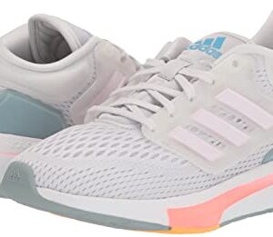 adidas Women's EQ21 Running Shoe, Dash Grey/Almost Pink/Acid Red, 8