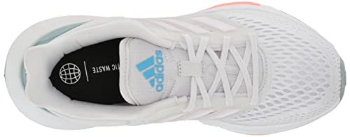 adidas Women's EQ21 Running Shoe, Dash Grey/Almost Pink/Acid Red, 8