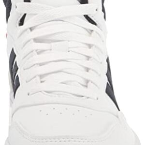 adidas Women's Hoops 3.0 Mid Basketball Shoe, White/Legend Ink/Rose Tone, 9.5