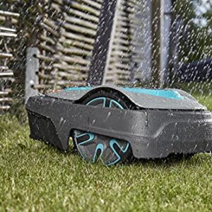 GARDENA 15002-41 SILENO City - Automatic Robotic Lawn Mower, with Bluetooth app and Boundary Wire, one of The quietest in its Class, for lawns up to 5400 Sq Ft, Made in Europe, Grey