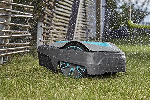 GARDENA 15002-41 SILENO City - Automatic Robotic Lawn Mower, with Bluetooth app and Boundary Wire, one of The quietest in its Class, for lawns up to 5400 Sq Ft, Made in Europe, Grey