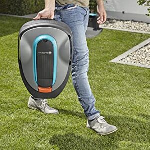 GARDENA 15002-41 SILENO City - Automatic Robotic Lawn Mower, with Bluetooth app and Boundary Wire, one of The quietest in its Class, for lawns up to 5400 Sq Ft, Made in Europe, Grey