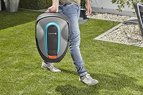 GARDENA 15002-41 SILENO City - Automatic Robotic Lawn Mower, with Bluetooth app and Boundary Wire, one of The quietest in its Class, for lawns up to 5400 Sq Ft, Made in Europe, Grey