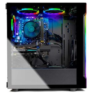 Skytech Shadow 3.0 Gaming PC Desktop - AMD Ryzen 5 3600 3.6GHz, RTX 3060 Ti 8GB GDDR6, 16GB DDR4 3200, 1TB NVMe SSD, 600W Gold PSU, RGB Fans, AC WiFi, Windows 10 Home 64-bit…