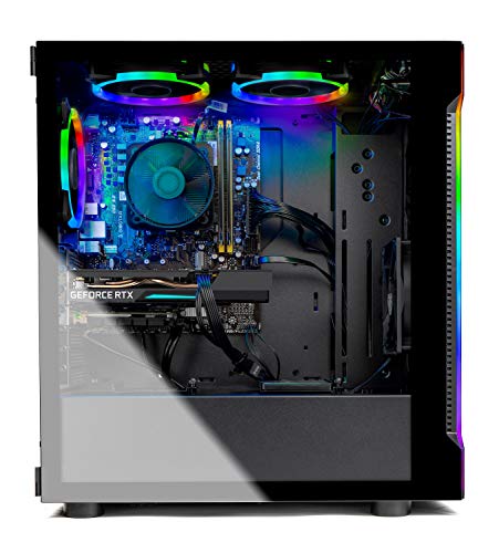 Skytech Shadow 3.0 Gaming PC Desktop - AMD Ryzen 5 3600 3.6GHz, RTX 3060 Ti 8GB GDDR6, 16GB DDR4 3200, 1TB NVMe SSD, 600W Gold PSU, RGB Fans, AC WiFi, Windows 10 Home 64-bit…