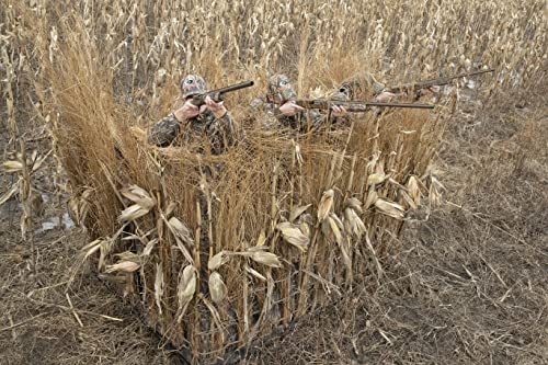 Avian-X G-Blind 4-Person Hunting Blind | Unique G-Shaped Frame Waterfowl Blind in Mossy Oak Shadow Grass Habitats Camo