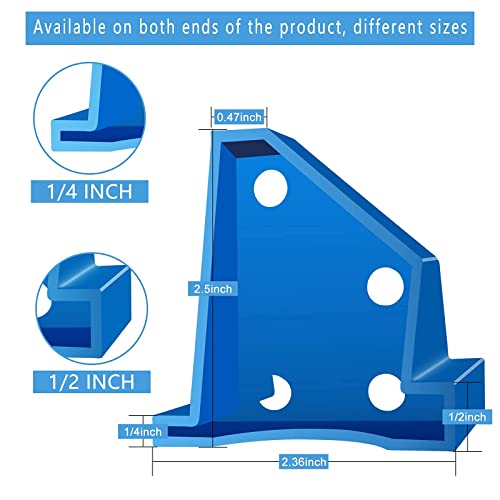 NAACOO Flooring Spacers, 1/4'' Gap & 1/2'' Gap, (20 Pack) Laminate Wood Flooring Tools - Compatible Install Any Laminate Flooring, Vinyl Plank, Engineered Hardwood, Bamboo, LVT, Subfloor Panels.