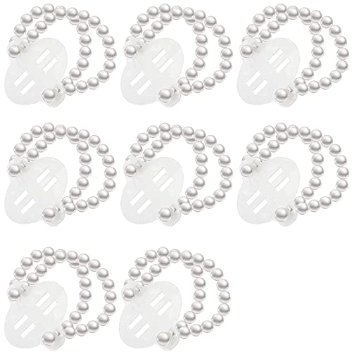 8 Pieces Elastic Pearl Wrist Corsage Bands Wristlets Stretch Pearl Wedding Wristband Faux Pearl Bead Corsage Accessories Bracelets for Wedding Party Prom Bride Bridesmaid Handmade Corsage