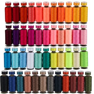 ilauke 95Pcs Bobbins Sewing Thread Kits, 400 Yards per Sewing Thread Polyester Spools with Case 45 Colors Sewing Supplies, Prewound Bobbin for Brother Singer Janome Hand & Machine Sewing