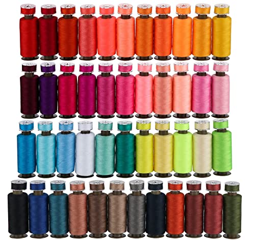 ilauke 95Pcs Bobbins Sewing Thread Kits, 400 Yards per Sewing Thread Polyester Spools with Case 45 Colors Sewing Supplies, Prewound Bobbin for Brother Singer Janome Hand & Machine Sewing