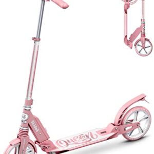 Scooter for Kids Ages 6-12 - Scooters for Teens 12 Years and Up - Adult Scooter with Anti-Shock Suspension - Scooter for Kids 8 Years and Up with 4 Adjustment Levels Handlebar Up to 41 Inches High