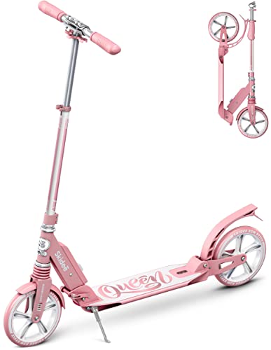 Scooter for Kids Ages 6-12 - Scooters for Teens 12 Years and Up - Adult Scooter with Anti-Shock Suspension - Scooter for Kids 8 Years and Up with 4 Adjustment Levels Handlebar Up to 41 Inches High