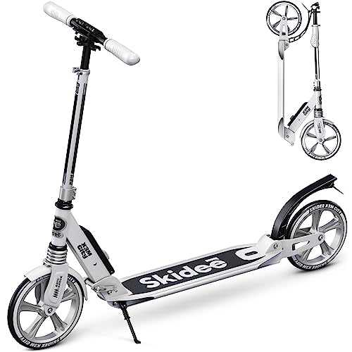 Scooter for Kids Ages 6-12 - Scooters for Teens 12 Years and Up - Adult Scooter with Anti-Shock Suspension - Scooter for Kids 8 Years and Up with 4 Adjustment Levels Handlebar Up to 41 Inches High