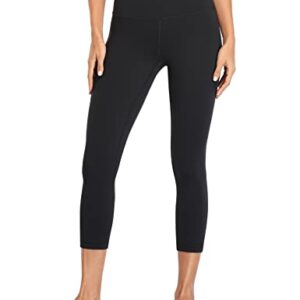 HeyNuts High Waisted Yoga Capris Leggings for Women, Buttery Soft Workout Cropped Pants Compression 3/4 Leggings 21'' Black S(4/6)