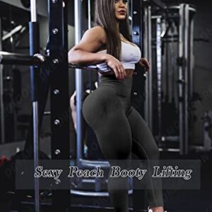 A AGROSTE Seamless Scrunch Butt Lifting Workout Leggings for Women Booty High Waisted Yoga Pants Contours Ruched Tights