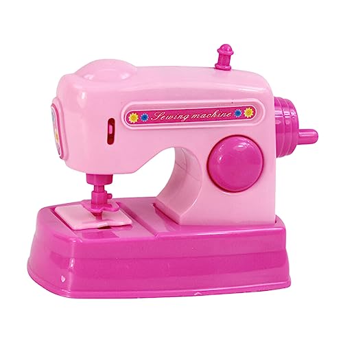 balacoo Kids Sewing Machine Toy Mini Sewing Machine Portable Sewing Machine Sewing Kit for Kids (Pink Without Battery)