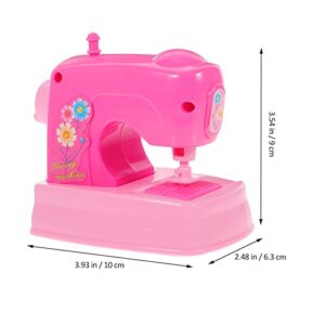 balacoo Kids Sewing Machine Toy Mini Sewing Machine Portable Sewing Machine Sewing Kit for Kids (Pink Without Battery)