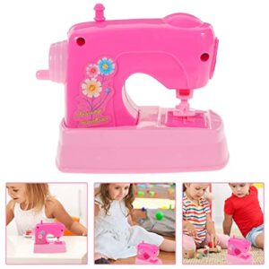 balacoo Kids Sewing Machine Toy Mini Sewing Machine Portable Sewing Machine Sewing Kit for Kids (Pink Without Battery)