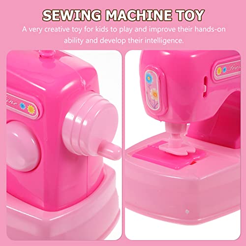 balacoo Kids Sewing Machine Toy Mini Sewing Machine Portable Sewing Machine Sewing Kit for Kids (Pink Without Battery)