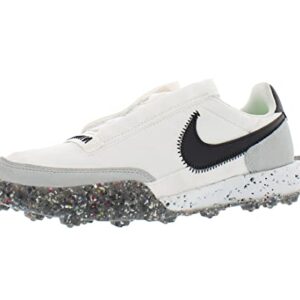 Nike Women's Waffle Racer Crater Shoes, Summit White Black Photon Dust 104, 7.5