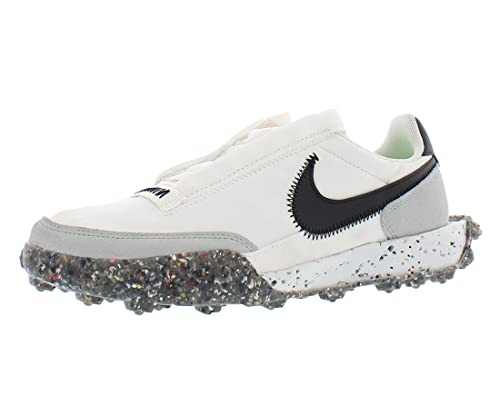 Nike Women's Waffle Racer Crater Shoes, Summit White Black Photon Dust 104, 7.5