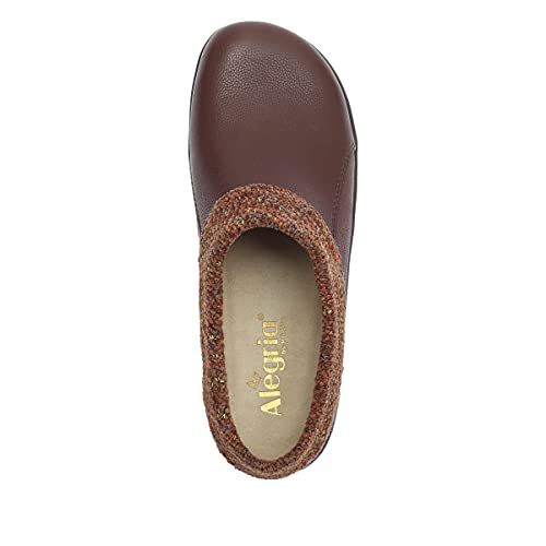 Alegria Womens Kyah Brown Leather Clog 8-8.5 M US