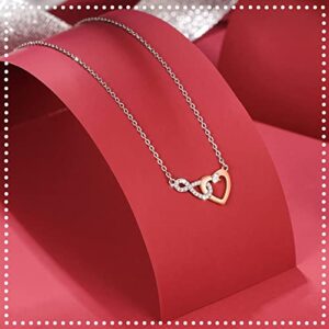 Shonyin Friendship Necklace for Women Infinity Heart Pendant BFF Necklace Jewelry Gifts for Teen Girls Sister Bestie Best Friend