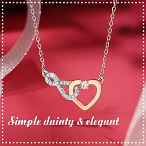 Shonyin Friendship Necklace for Women Infinity Heart Pendant BFF Necklace Jewelry Gifts for Teen Girls Sister Bestie Best Friend