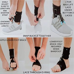 DOSH AFO Foot Drop Brace - Drop Foot Brace for Walking - Use as a Left or Right AFO Brace - Ankle Foot Orthosis Support Brace for Men and Women - Foot Supports - Drop Foot Braces