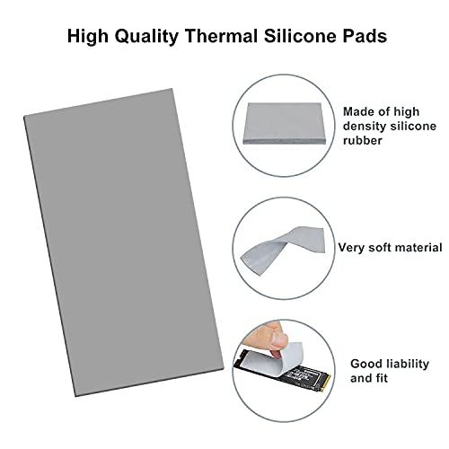 Thermal Pad 3mm 12.8 W/mK, 120x20x3.0mm, Thermalright High-Temperature Resistance Heat Resistance Non-Conductive,Silicone Thermal Pad for PC Heatsink M.2/SSD/NVME/GPU/CPU/LED