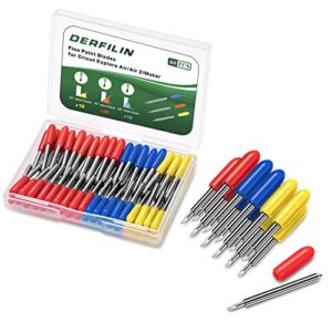 derfilin 60pcs fine point blades for cricut explore air 2/air 3/maker 3，replacement blades for cricut cutting machines