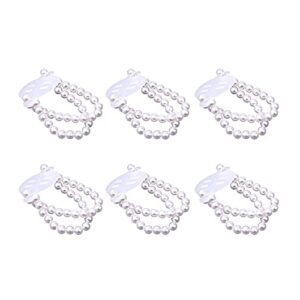 wrist corsage bands,6 pcs diy pearl wrist bands elastic wristlets corsage accessories wedding wrist corsages bracelets for wedding party prom bride