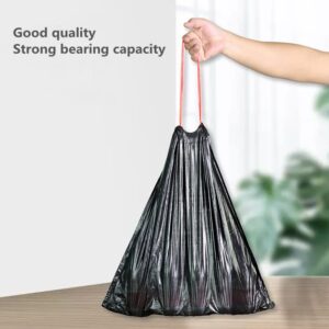 Trash Bags Drawstring Garbage Bags-Coocn Thicker Heavy Bathroom Trash can Liners for Bedroom Home Kitchen 50 Counts ,4-6 Gallon (Black)