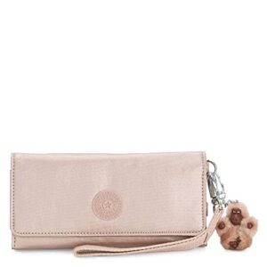 kipling rubi large wristlet wallet quartz metallic