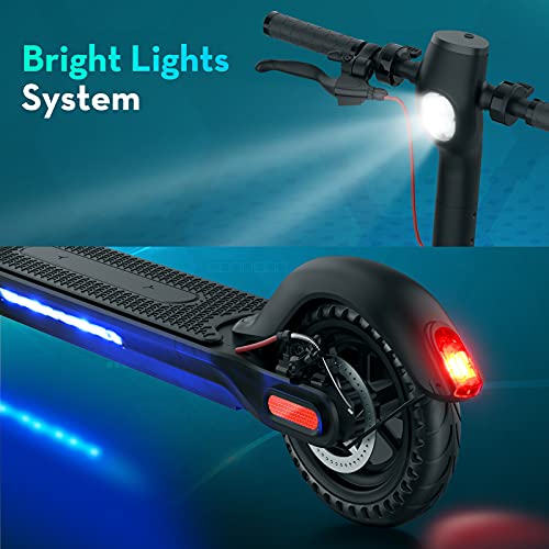 MICROGO New M5 Pro Electric Kick Scooter for Adults, Honeycomb Off-Road Tires, Large LED Panel, App Control, 350W Motor, 19MPH 18.5Miles, Long-Range Battery, for Commuter/Travel, Foldable Scooter