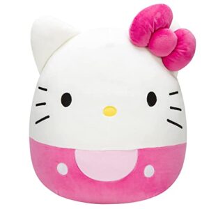 squishmallows hello kitty pink bow & shorts 14-inch - sanrio ultrasoft stuffed animal large plush toy, official kellytoy