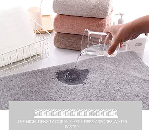 TENSTARS 12 Pack Premium Washcloths Set - Quick Drying- Soft Microfiber Coral Velvet Highly Absorbent Wash Clothes - Multipurpose Use as Bath, Spa, Facial, Fingertip Towel (Grey)