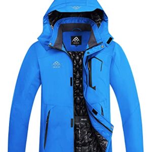 INVACHI Men's Mountain Waterproof Ski Coat Windproof Rain Jacket Winter Warm Hooded Coat