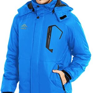 INVACHI Men's Mountain Waterproof Ski Coat Windproof Rain Jacket Winter Warm Hooded Coat