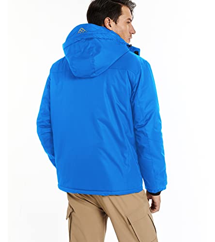 INVACHI Men's Mountain Waterproof Ski Coat Windproof Rain Jacket Winter Warm Hooded Coat