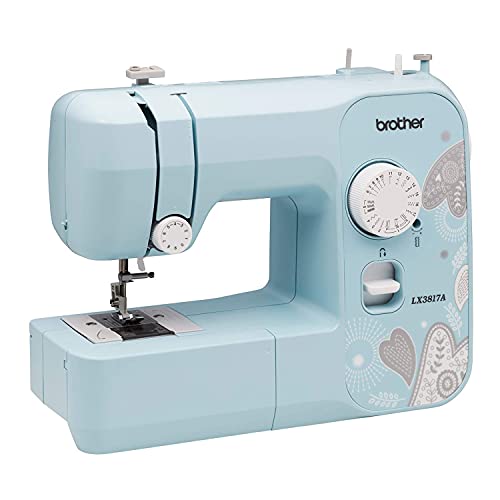 Brother RLX3817A 17-Stitch Sewing Machine (Blue) with 36-Piece Bobbins and Sewing Threads Set Bundle (Renewed) (2 Items)