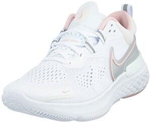 nike women's react miler 2 shoes, white/pink, 10.5