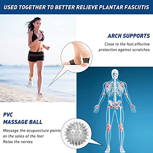 Adjustable Plantar Fasciitis Night Splint,Improved Dorsal Night Splint with Massage Ball,Adjustable Ankle Foot Drop Orthotic Brace for Plantar Fasciitis, Foot Drop Ankle Pain, Achilles Tendonitis Support for Women, Men (blue)