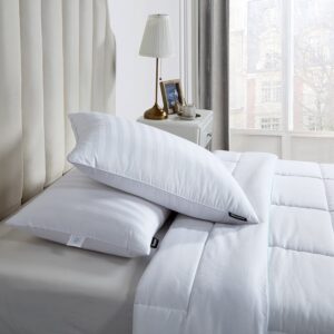 Beautyrest BT-DP-36-2PK US Grown Cotton 500 Thread Count Softy-Around White Feather Pillow, Set of 2, King (Pack of 2), 2