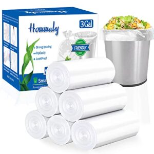 3 gallon clear trash can liners,small clear garbage bags 300,extra strong 2.6,3,4 gal trash bag,fit 4.5-6-8-10 liters trash bin liners for home office kitchen （clear 300）