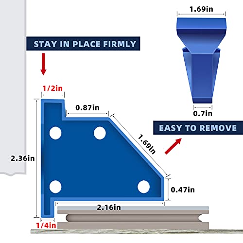 Upgraded 40 Pack Flooring Spacers Laminate Flooring Installation Kit with 1/4” & 1/2” Gap, Wood Floor Install Tool for Laminate, Vinyl Plank, Hardwood, LVT, Bamboo and Floating Floor Installation