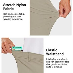 SPECIALMAGIC Golf Pants Men Stretch Slim fit Hiking Pants Lightweight Dress Casual Tapered Zipper Pockets 34