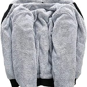 SECOOD Hoodies for Men Zip Up Sweashirts Thick Coats Fleece Sherpa Lined Winter Heavyweight Hooded Jacket